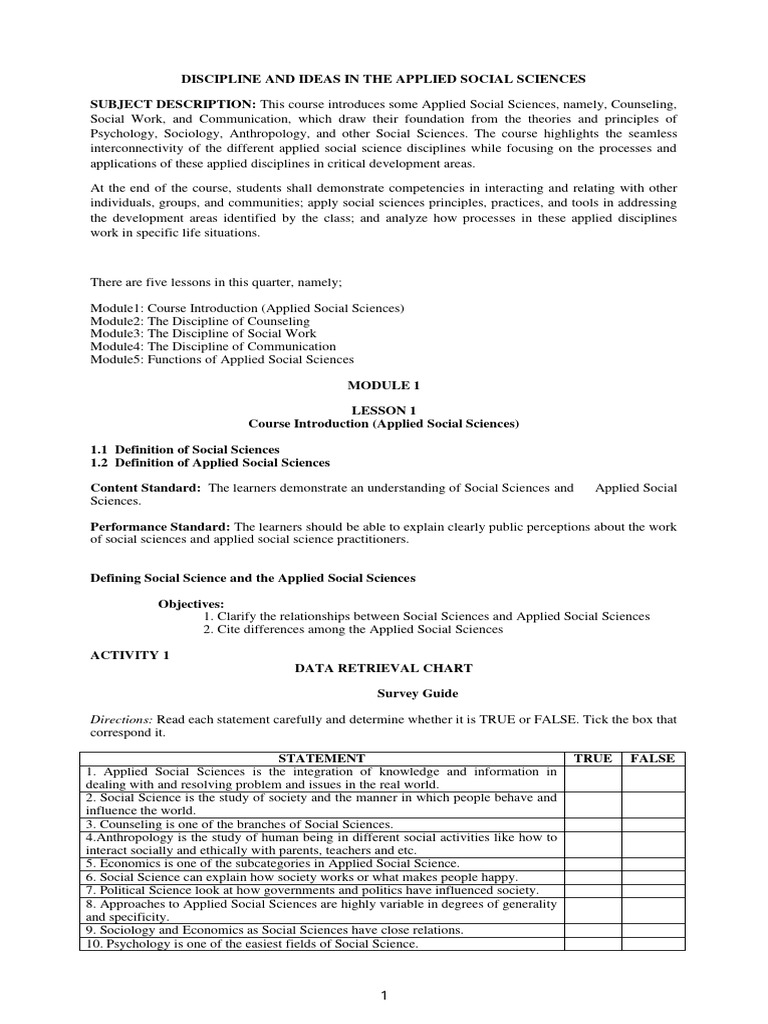 Discipline and Ideas in Applied Sciences | PDF