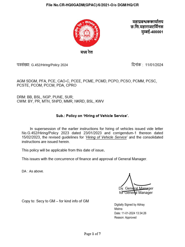 Vehicle Hiring | PDF