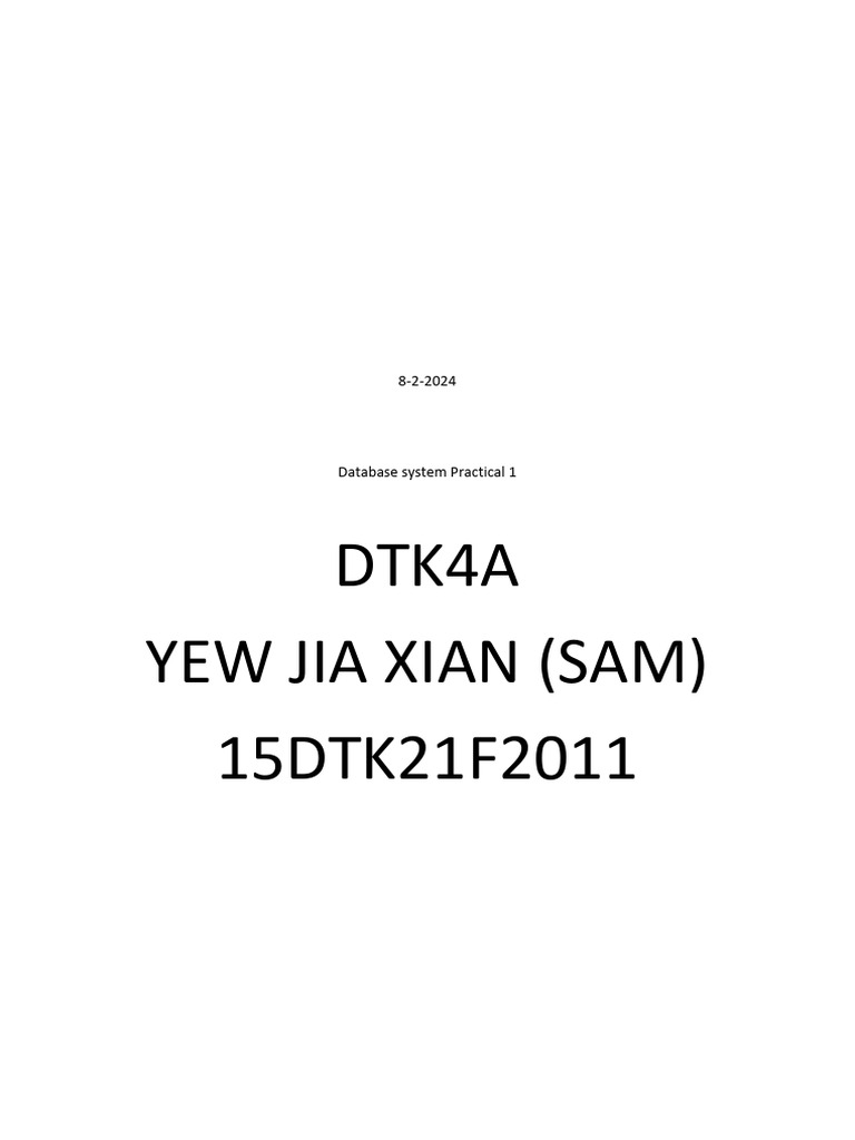 DEC40073 Practical Work 1 Part2 | PDF