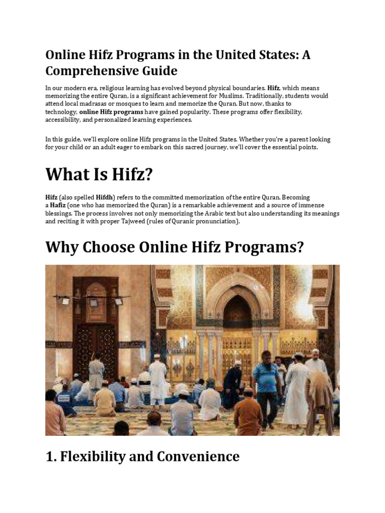 Online Hifz Programs in The United States | PDF | Quran | Islam