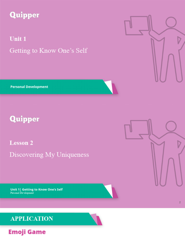 UNIT 1 LESSON 2 Discovering My Uniqueness | PDF | Career & Growth ...