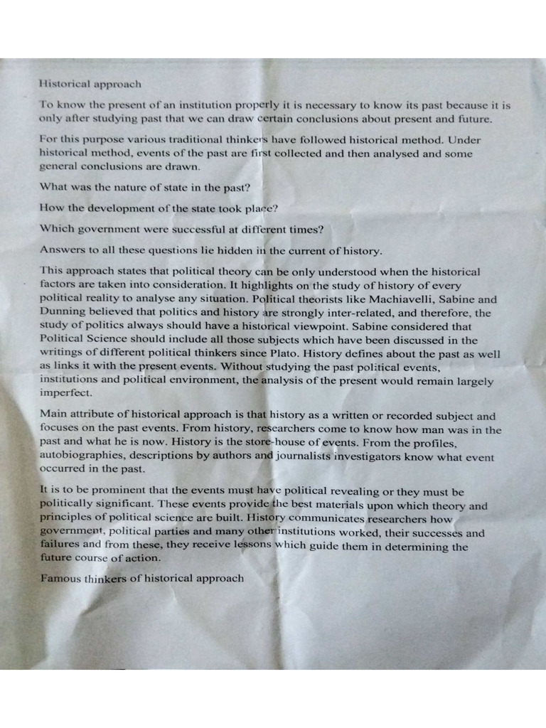 Historical Approach | PDF