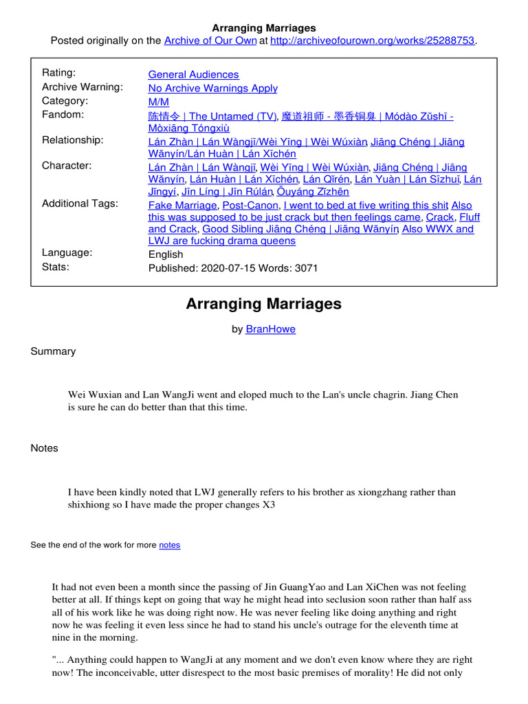 Arranging Marriages | PDF