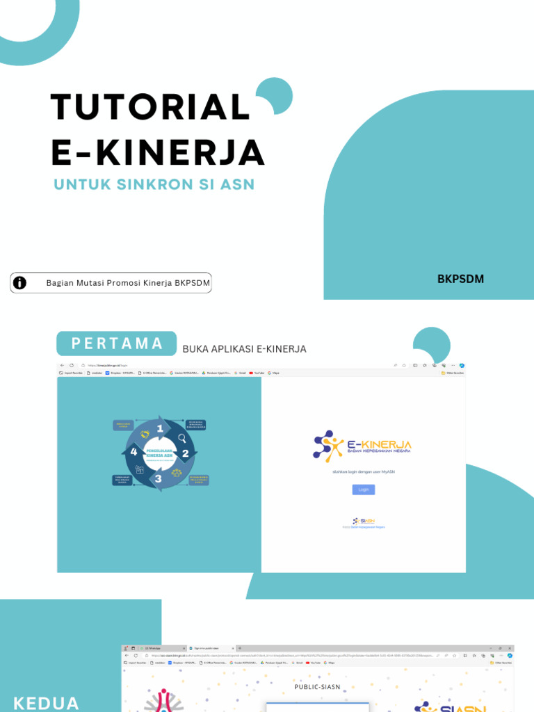 Tutorial E-Kinerja Sinkron SIASN | PDF