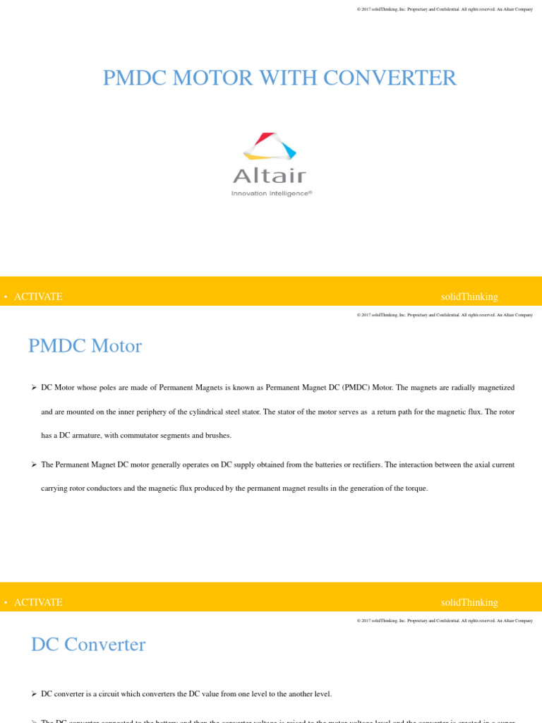 PMDC Motor with DC Converter Guide | PDF | Electric Motor | Electrodynamics