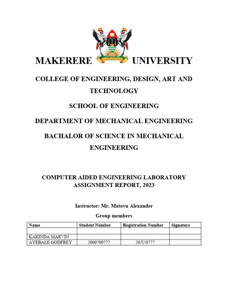 CAE Group Work | PDF | Numerical Control | Computer Aided Design