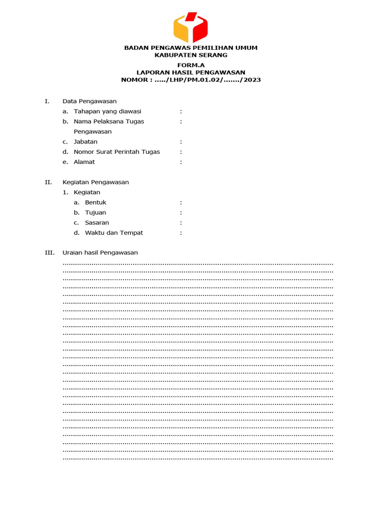 Blangko Form A New Banget | PDF