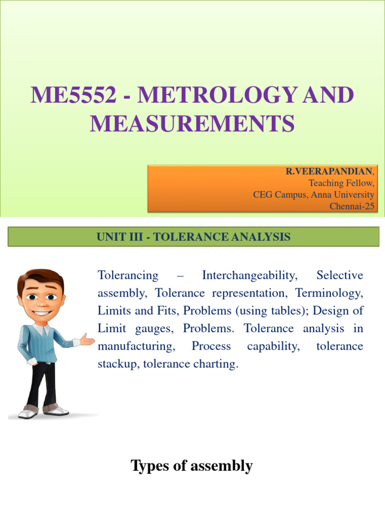 Unit-Iii Tolerance Analysis | PDF Unit-Iii Tolerance Analysis | PDF