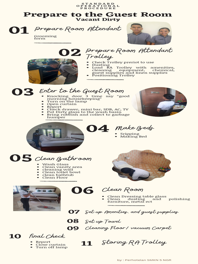 Sop Prepare To The Guest Room VD and Od | PDF | Housekeeping | Bathroom