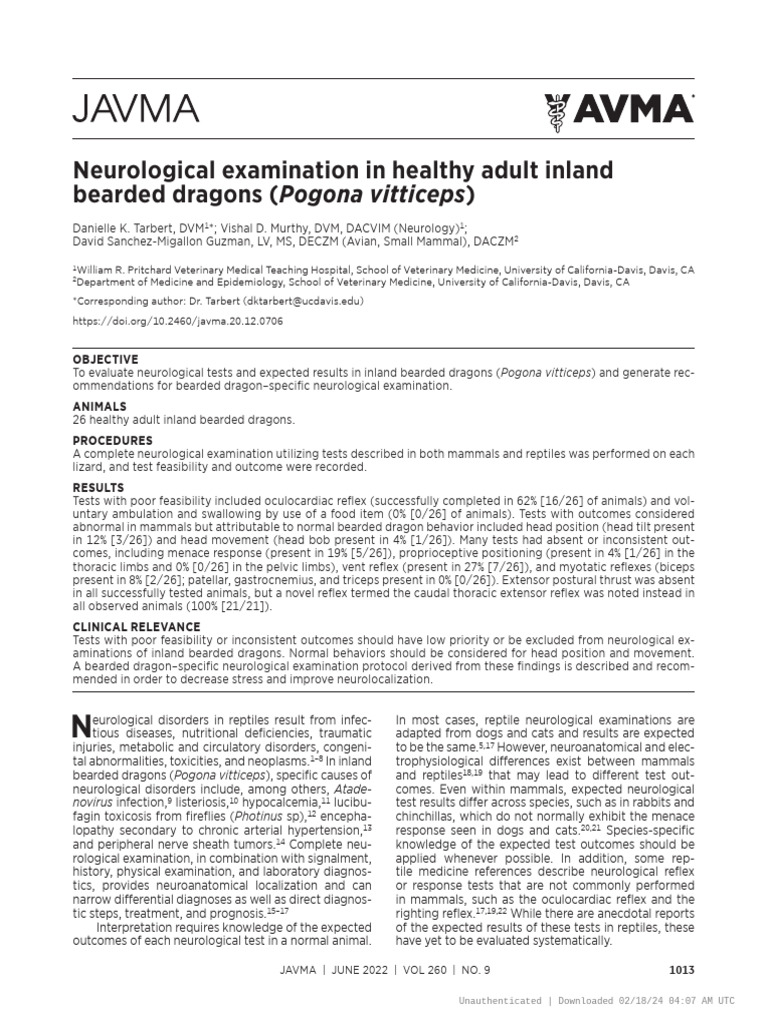 Javma-Javma 20 12 0706 | Download Free PDF | Neurology | Walking