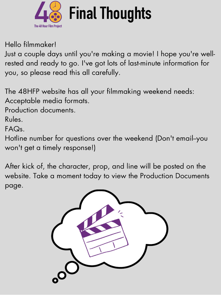 Filmmaker Final Thoughts - en | PDF