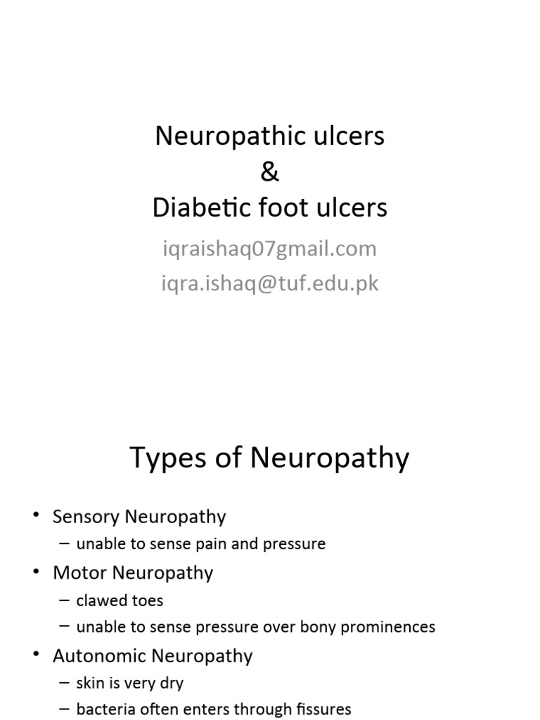 Neuropathic and Diabetic Foot Ulcers Guide | PDF