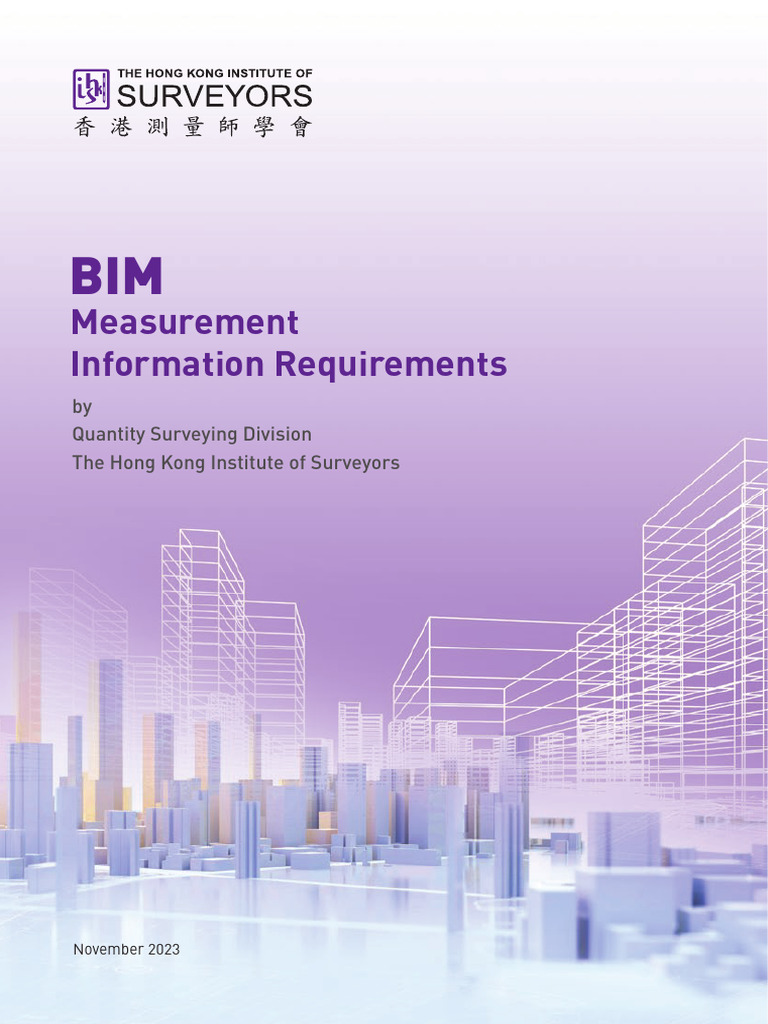 BIM Measurement Information Requirements by Quantity Surveying Division ...