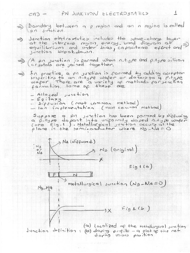 6 Ch3 Pn Junction Electrostatics Lecture Notes Pdf