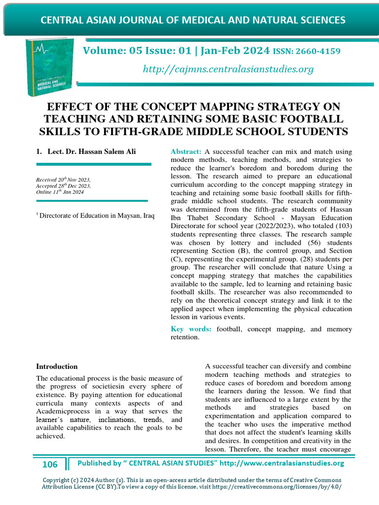 Effect of The Concept Mapping Strategy On Teaching and Retaining Some ...