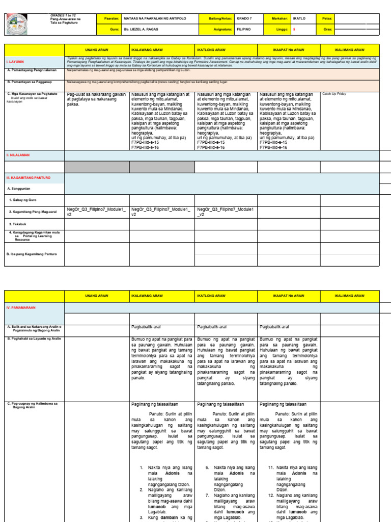 Week 5 3rd Quarter,, Final | PDF
