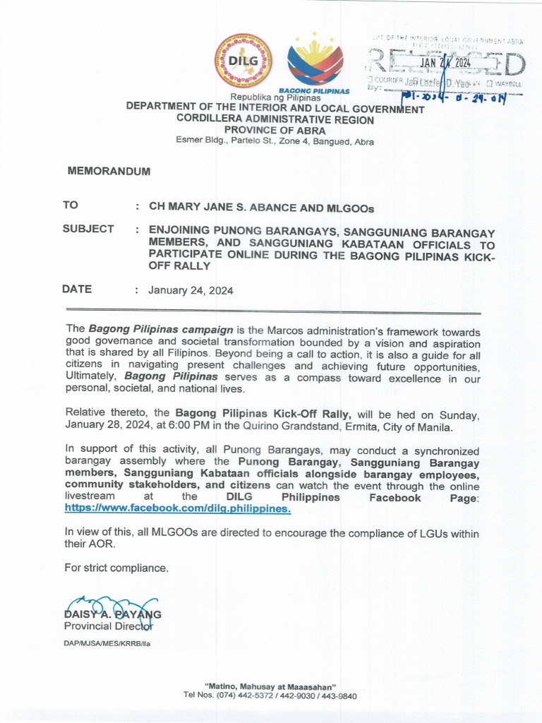 Bagong Pilipinas Kick Off Rally | PDF