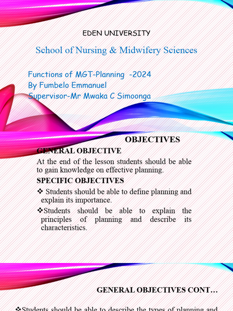 3. MGT functions-Planning | PDF | Decision Making | Goal