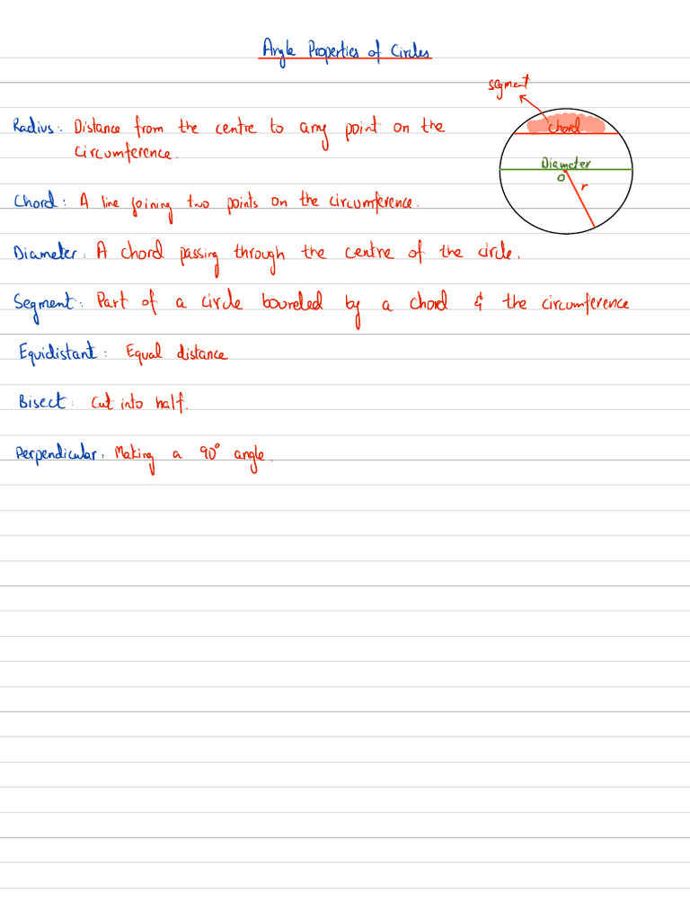 Angle Properties of Circles | PDF