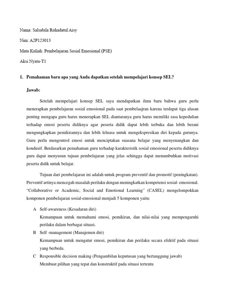 T2 - PSE - Aksi Nyata - Salsabila Rohadatul Aisy | PDF