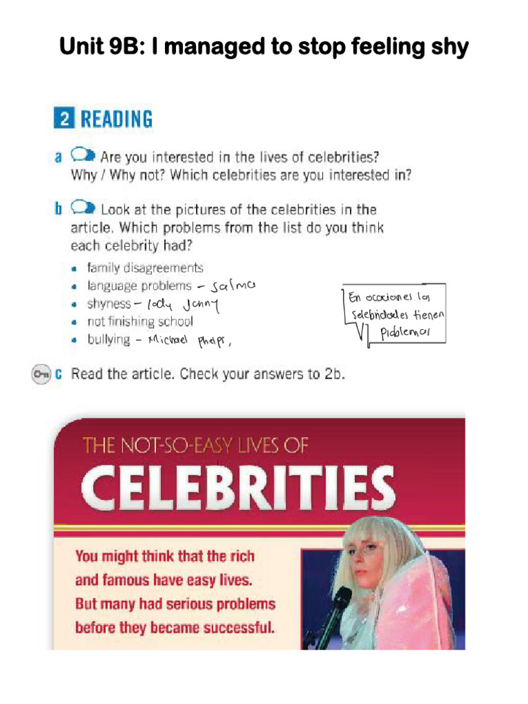 Unit 9B Reading Ingles | PDF