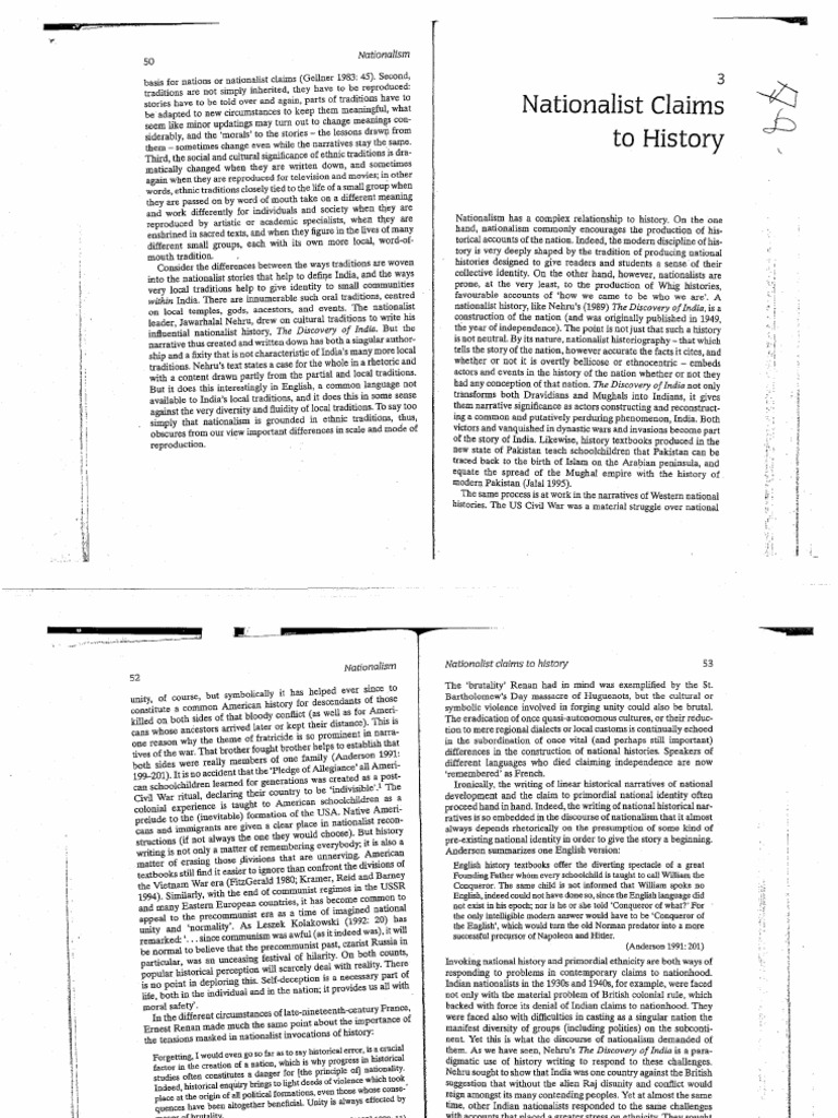 Nationalist Claims To History | PDF
