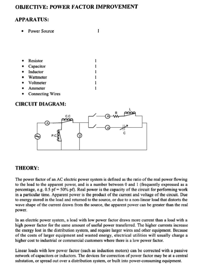 Power Factor Correction | PDF