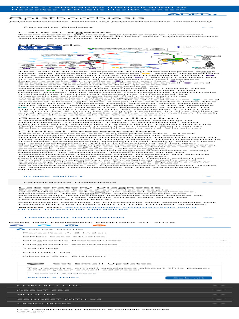 CDC - DPDX - Opisthorchiasis | PDF