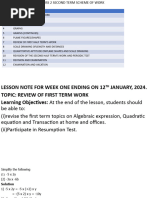 Mathematics Exam Questions For JSS1 First Term | PDF | Test (Assessment ...