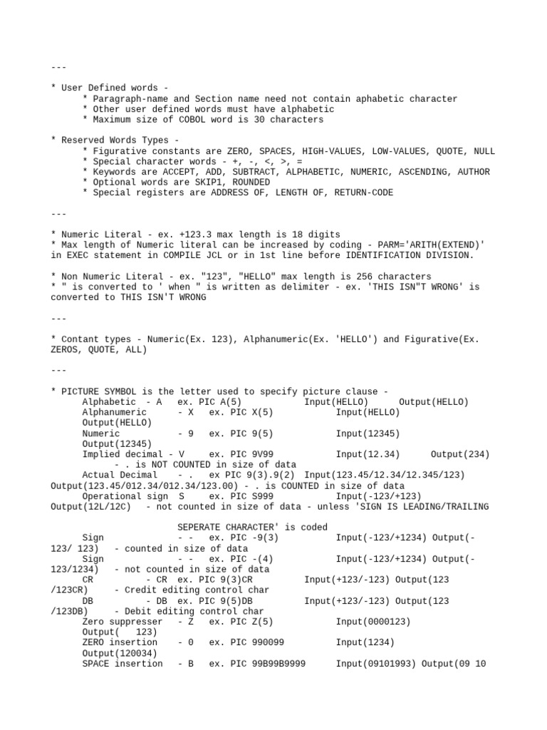 COBOL Programming Essentials | PDF