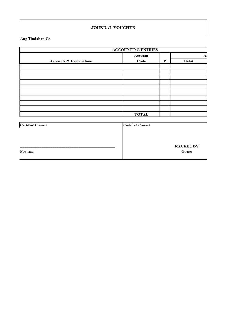 Journal Voucher | PDF