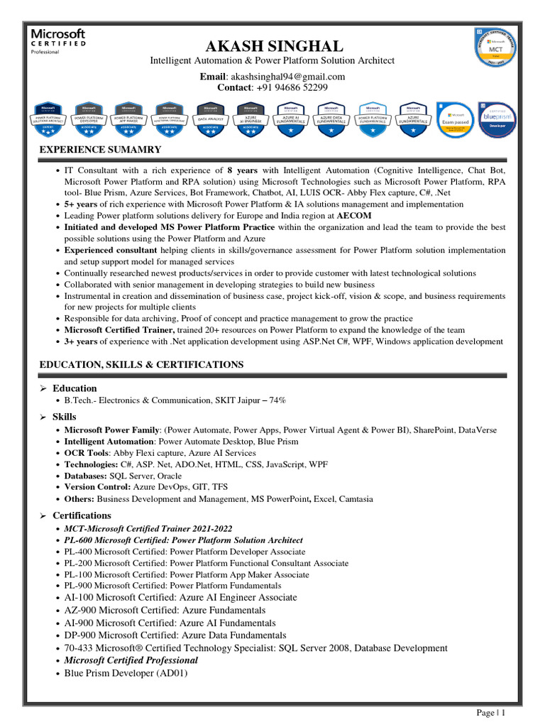 Akash Singhal - Power Apps Developer | PDF | Computers