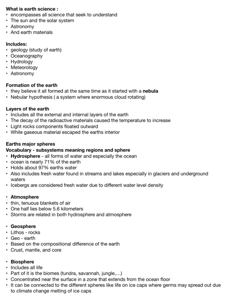 Overview of Earth Science | PDF