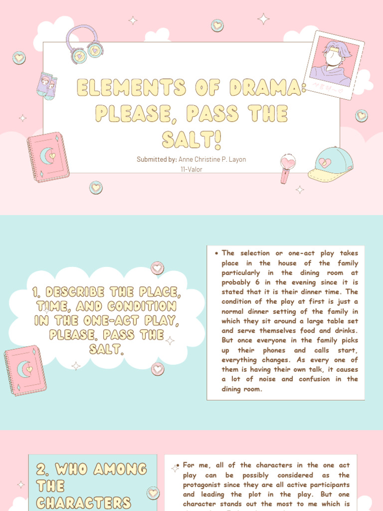 ELEMENTS of DRAMA Please, Pass The Salt | PDF