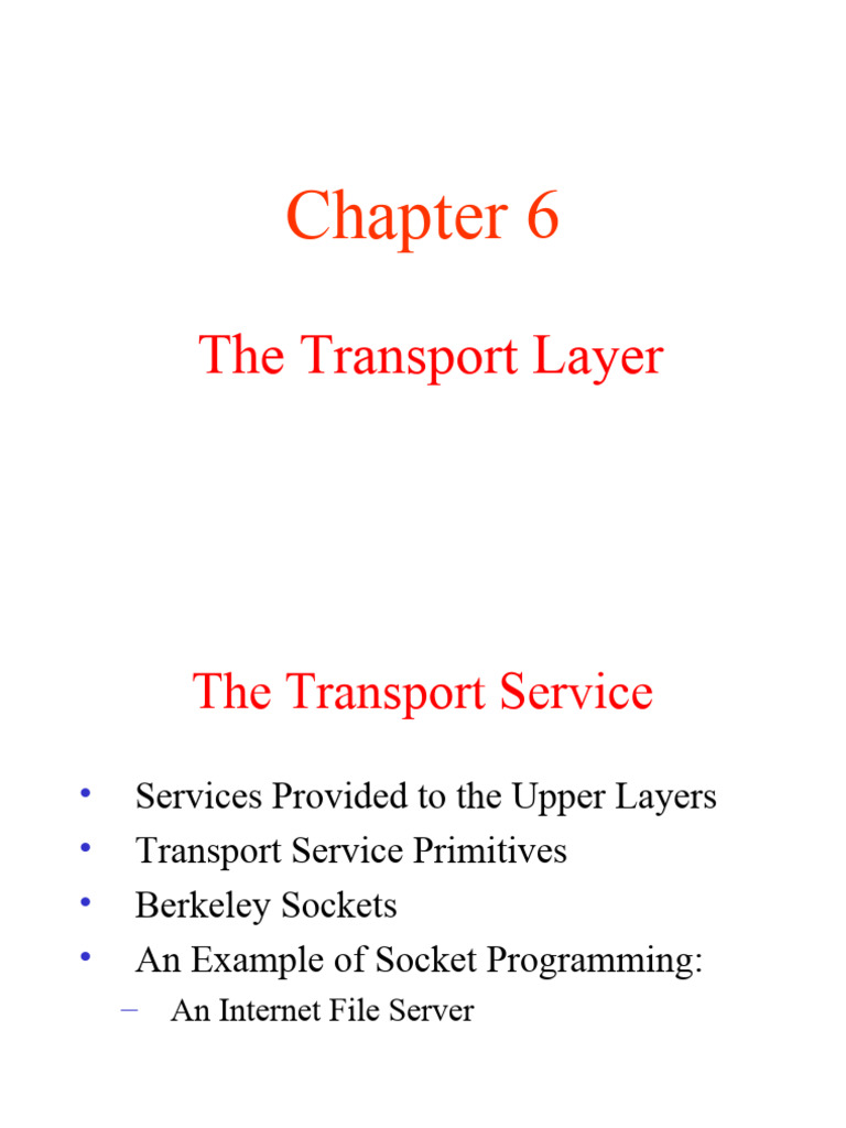 Chapter6 (Updated) | PDF | Transmission Control Protocol | Network Socket