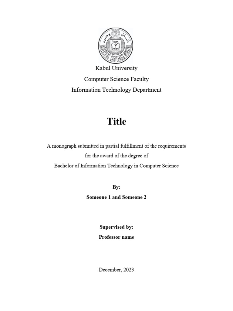 Bachelor Thesis Template | PDF | Thesis | Academic Degree