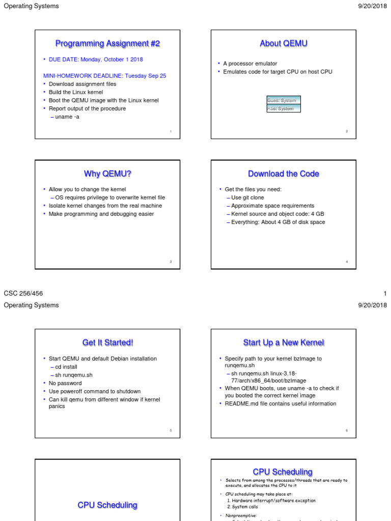 Lecture06 Scheduling | PDF