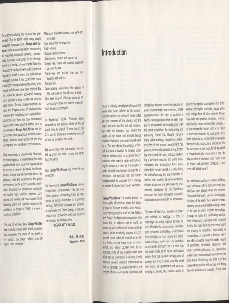 Ian McHarg, Design With Nature | PDF