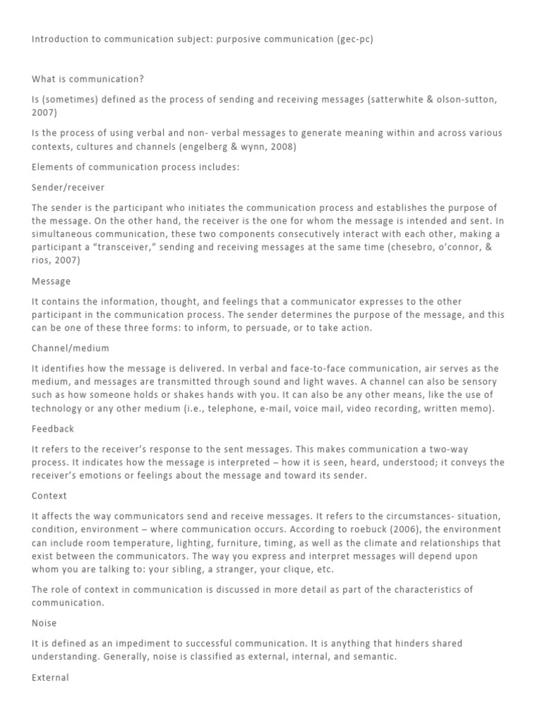 Introduction to Communication | PDF | Communication | Globalization