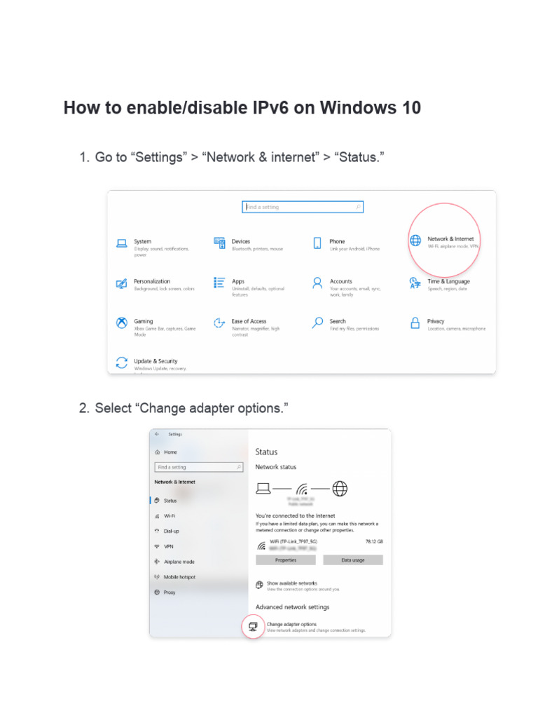 Disable IPv6 on Windows 10/11/7 | PDF