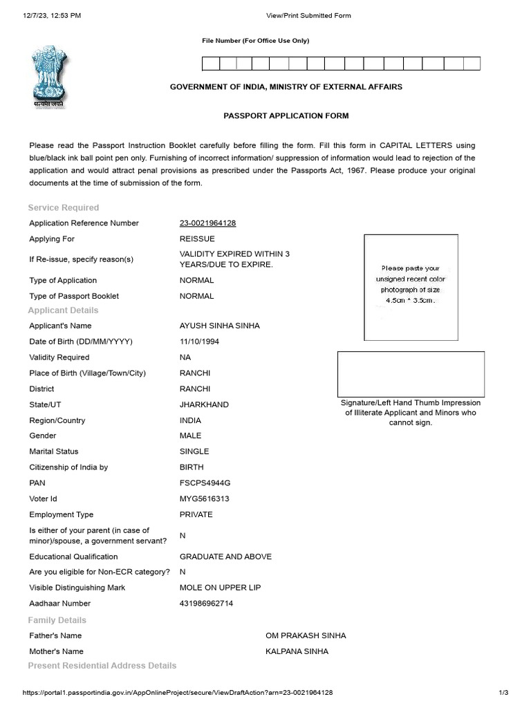 View - Print Submitted Form | PDF