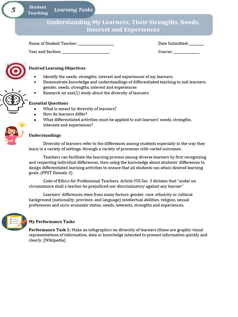 ST Learning Task 5 | PDF | Learning | Differentiated Instruction