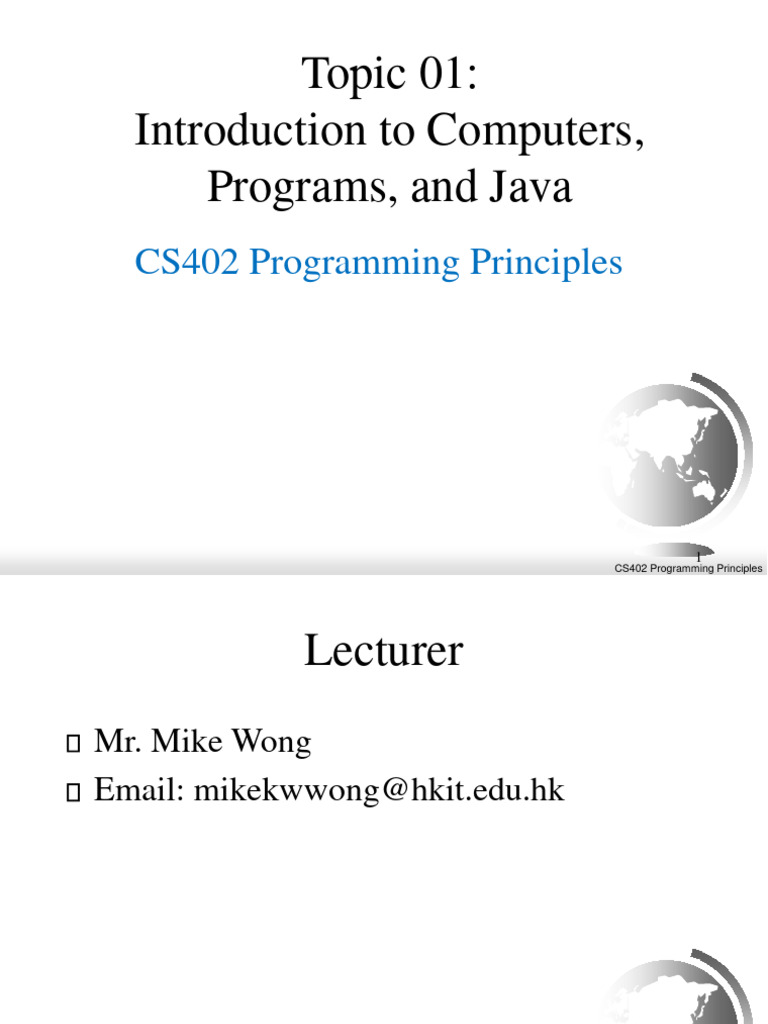 t01 Programming Principle | PDF