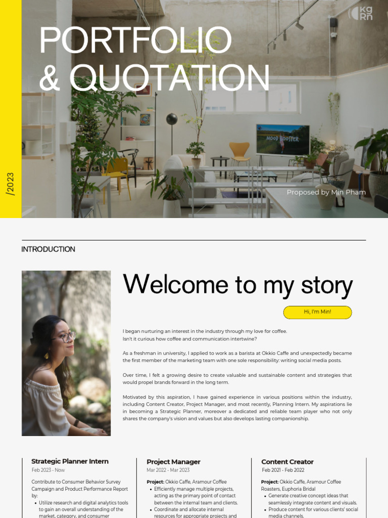 Portfolio & Quotation - KGRN | PDF | Social Media | Popular Culture ...