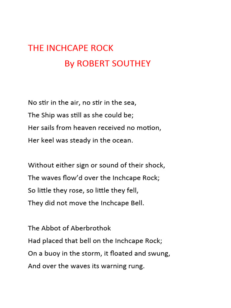 The Inchcape Rock Poem | PDF