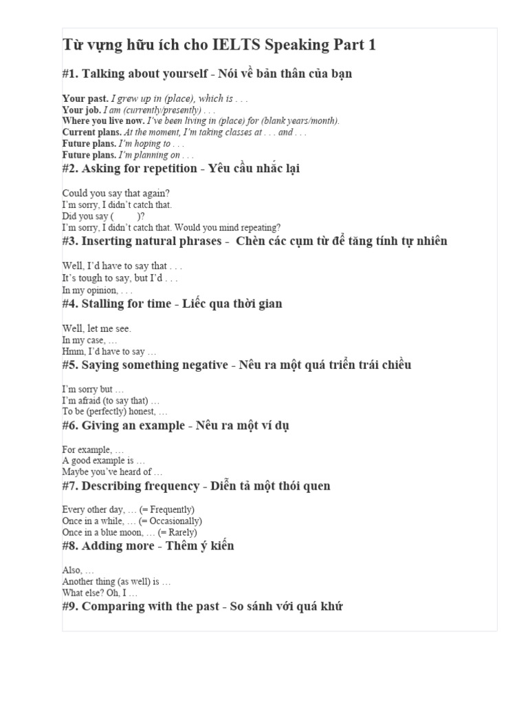 Speaking Part 1-SAMPLE | PDF | Language Arts & Discipline