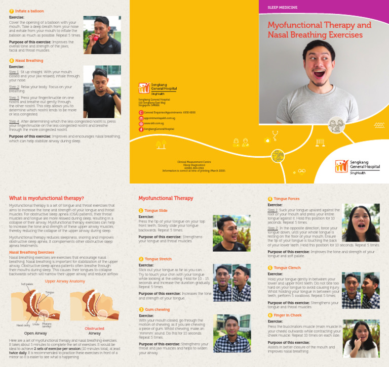 SKH - Myofunctional Therapy and Nasal Breathing Exercises - FA | PDF ...