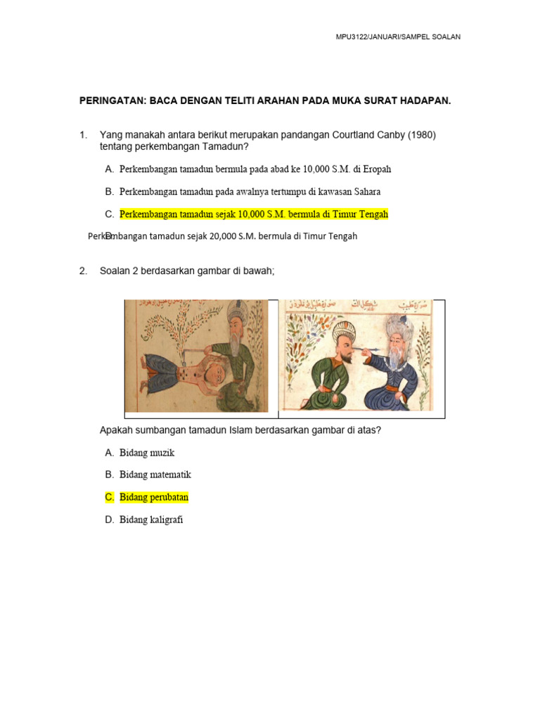 Contoh Soalan Final Titas | PDF