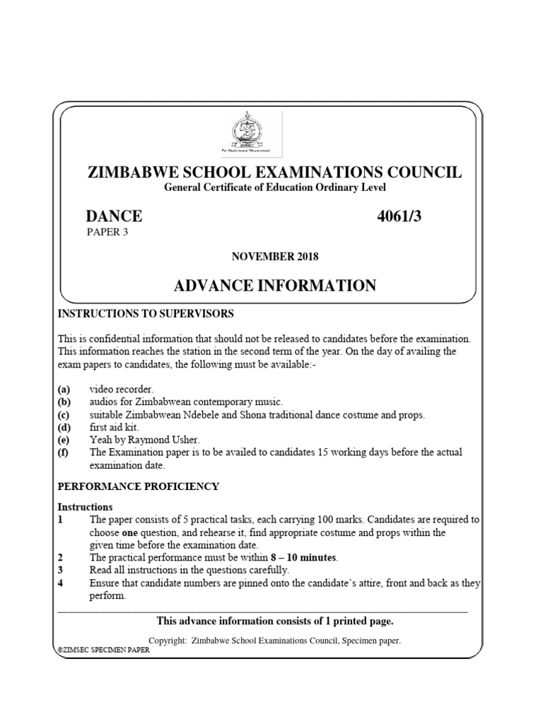 4061adv3 DANCE SPECIMEN | PDF | Career & Growth | Technology & Engineering