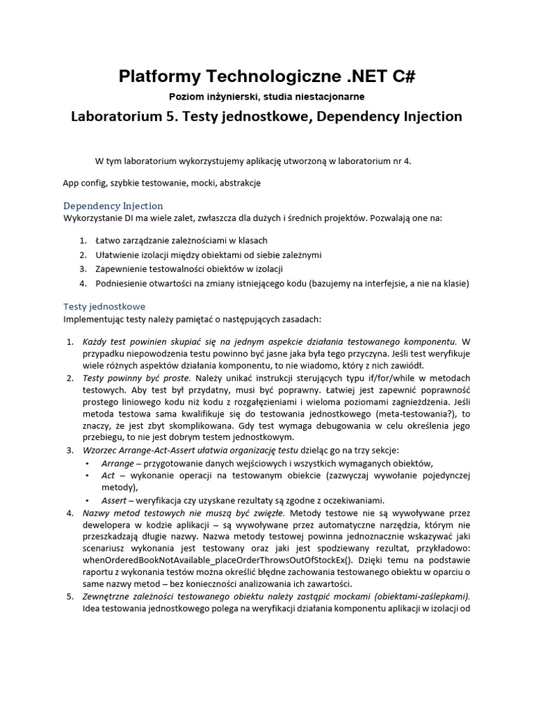 Laboratorium nr 5 | PDF